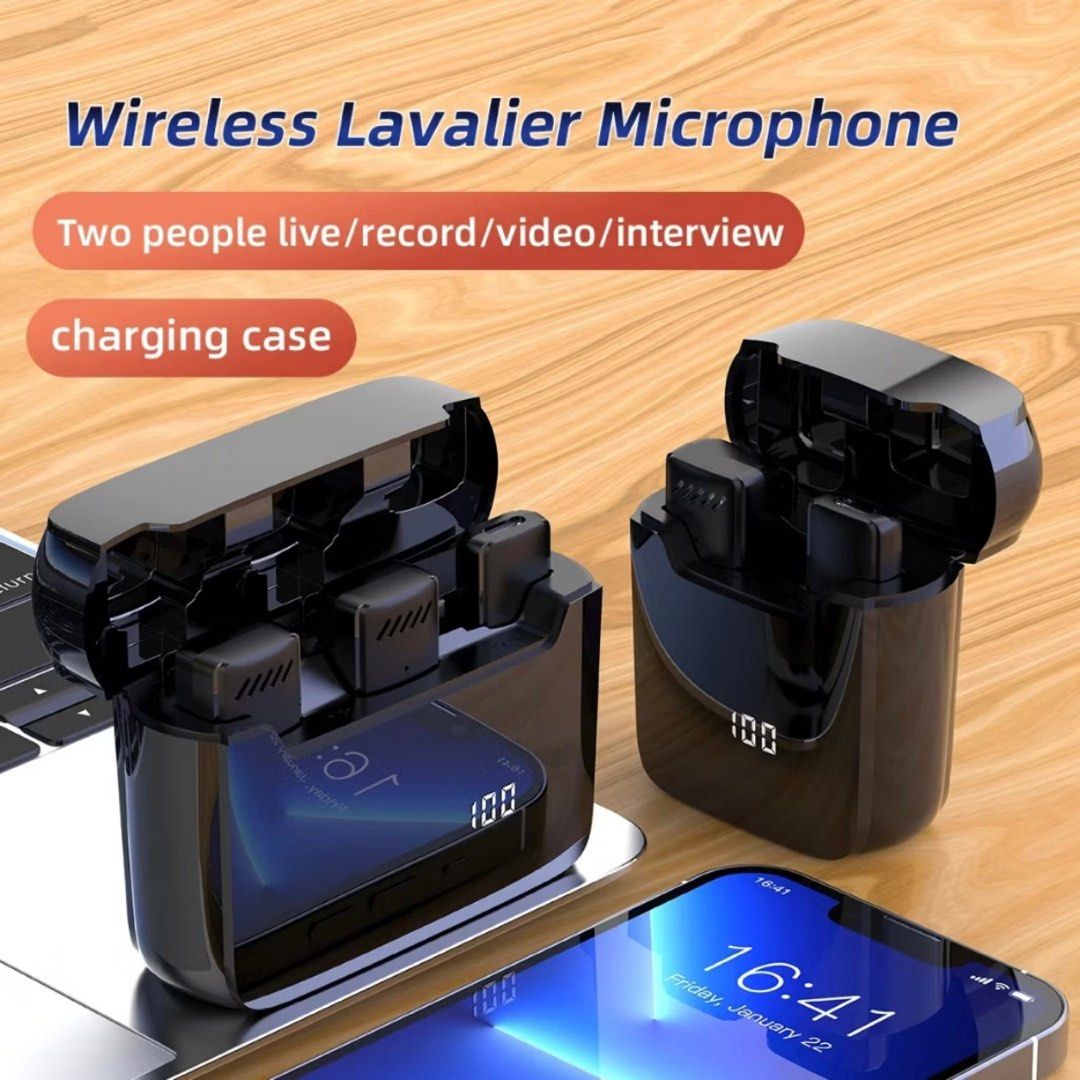 IMMIX Wireless Lavalier Microphone With Battery Case And Indicator Use ...