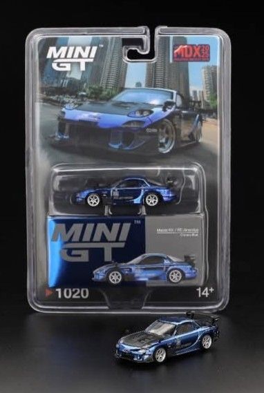 MINI GT #1020 MDX 2025 MAZDA RX-7 RE-AMEMIYA CHROME BLUE (with Glen ...