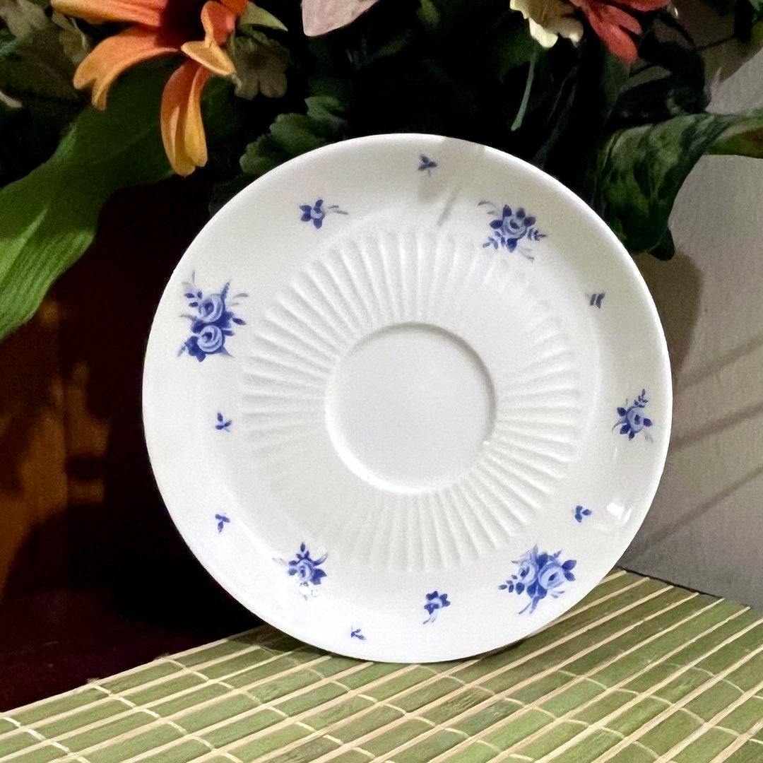 Narumi blue and white floral saucer, Furniture & Home Living ...
