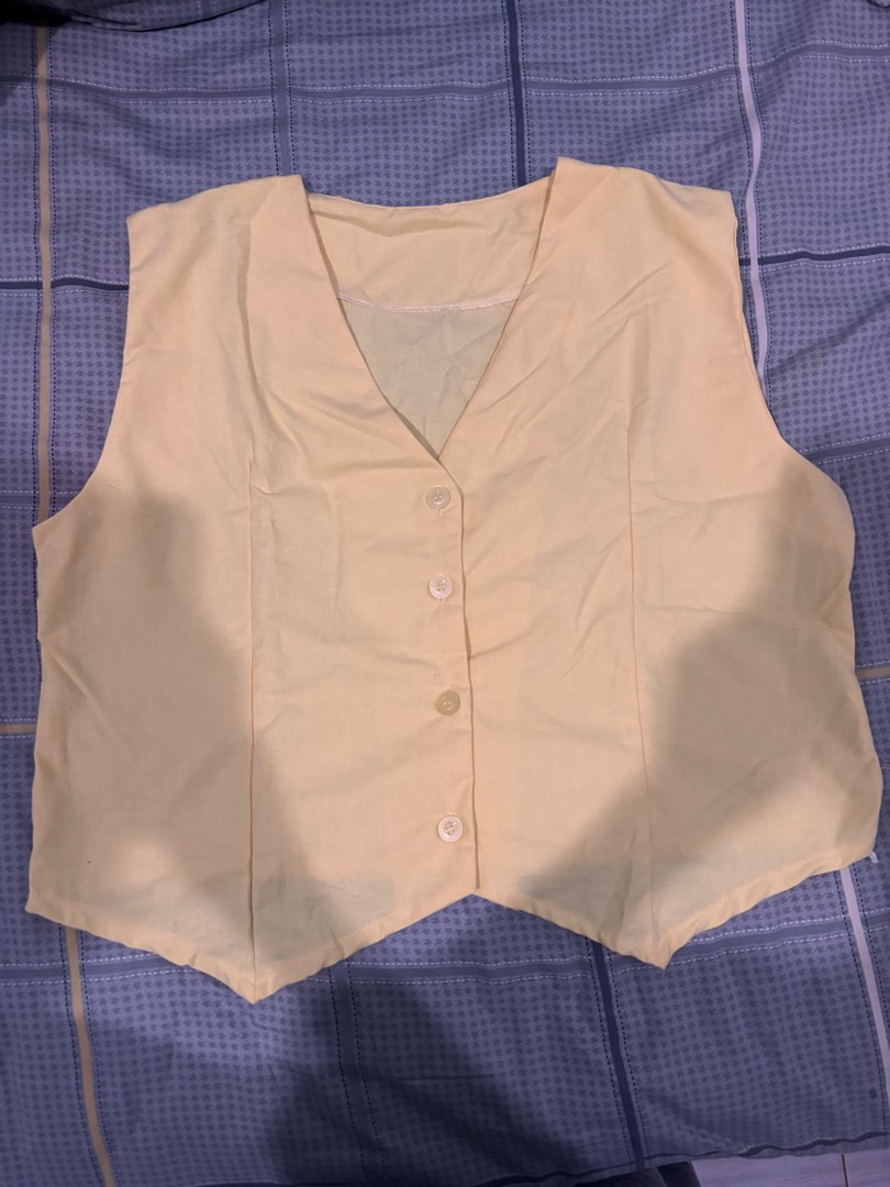 NEW BANGKOK BKK JUMBO Outer Vest Warna Yellow Kuning Butter, Fesyen ...