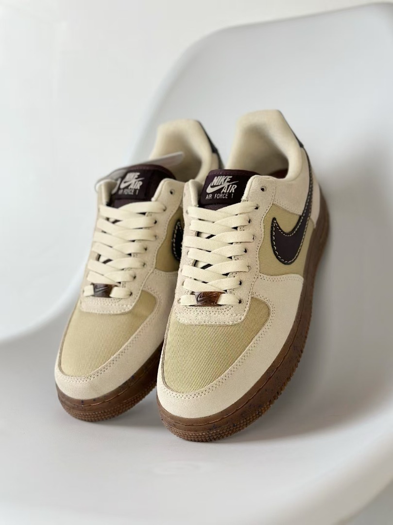 Nike Air Force 1"Coffee" Lithe Simple Daily, Men's Fashion, Footwear ...