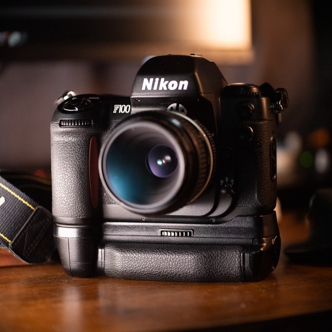 Nikon F100 with 55mm F/3.5 macro, Photography, Cameras on Carousell