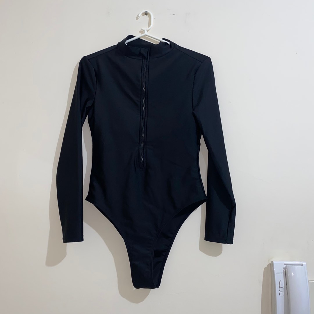 One piece rash guard, Women's Fashion, Swimwear, Rash guard on Carousell