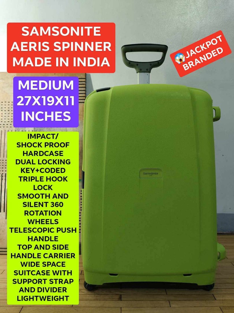 ORIGINAL SAMSONITE AERIS SPINNER MADE IN INDIA IMPORTED FROM JAPAN MEDIUM SIZE LUGGAGE, Hobbies ...