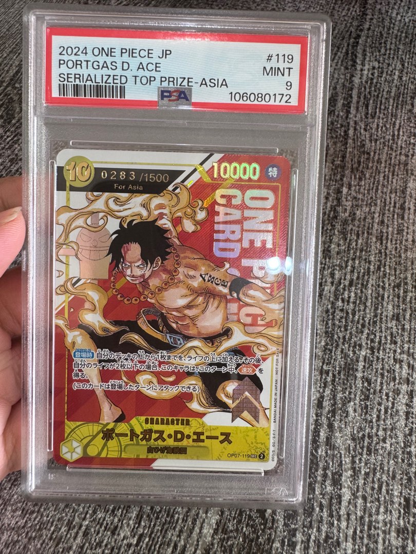 Psa 9 Serial ace Top prize one piece, Hobbies & Toys, Toys & Games on ...