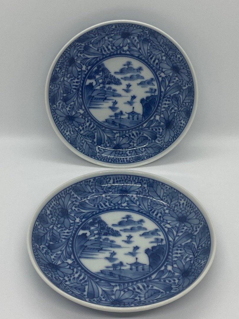 Set of Two Small Mino Ware Plates Made in Japan with Maker's Mark ...