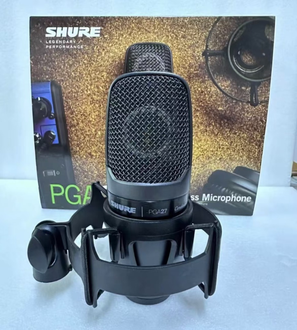 Shure PGA27 Large Diaphragm Side-Address Cardioid Condenser Microphone, Audio, Microphones on ...