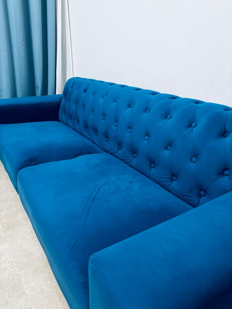 Super Velvet sofa 3 seater, Furniture & Home Living, Furniture, Sofas ...