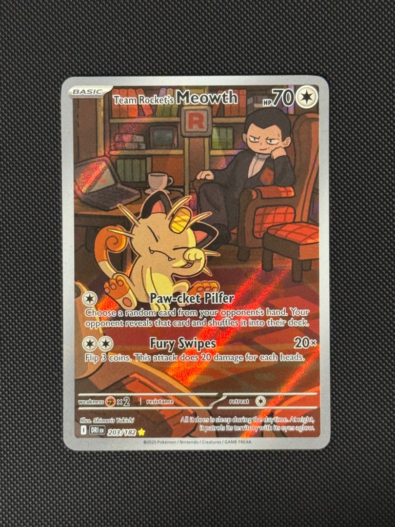 Team Rocket’s Meowth Illustration Rare - Pokemon TCG Destined Rivals ...