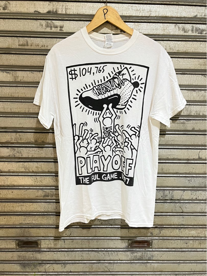 Very rare keith haring x jordan, Fesyen Pria, Pakaian , Atasan di Carousell