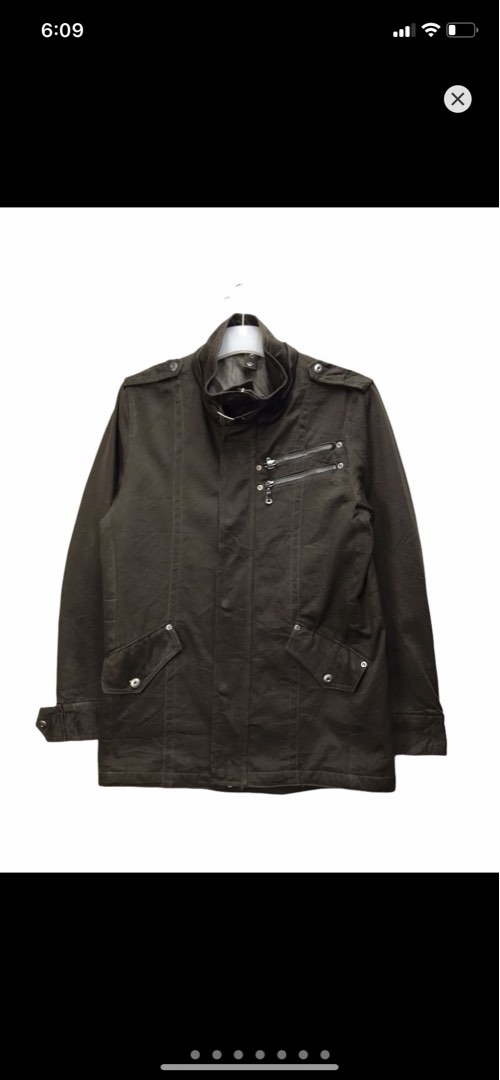 Vintage Semantic Design Punk Style Jacket, Men's Fashion, Coats ...