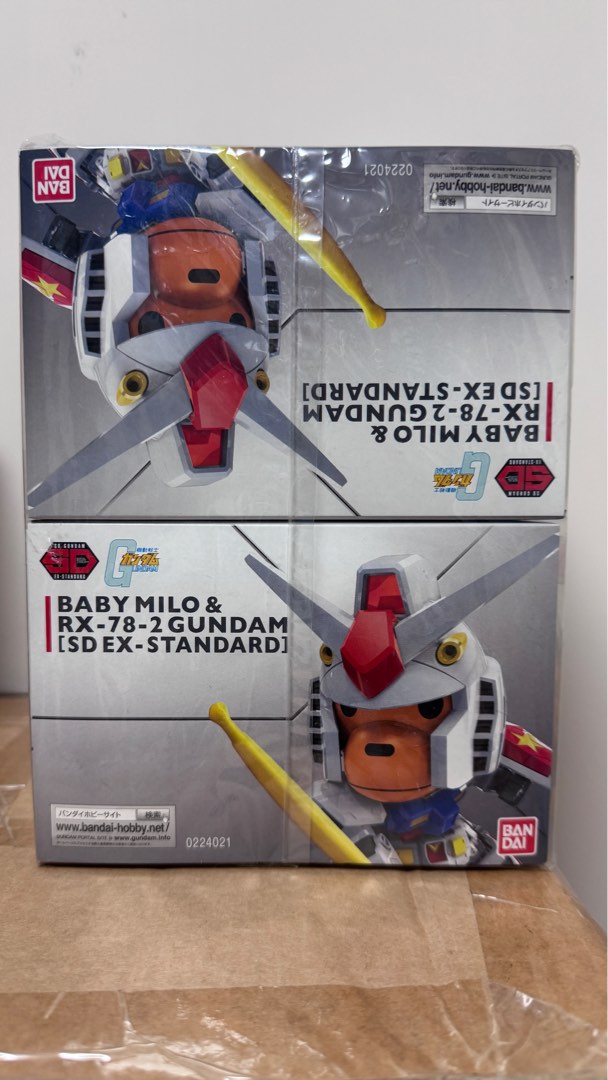 2盒 全新 Bandai 魂限 SD Gundam EX-standard RX-78-2 Baby Milo 猿人 寶寶 高達 BB 模型 ...