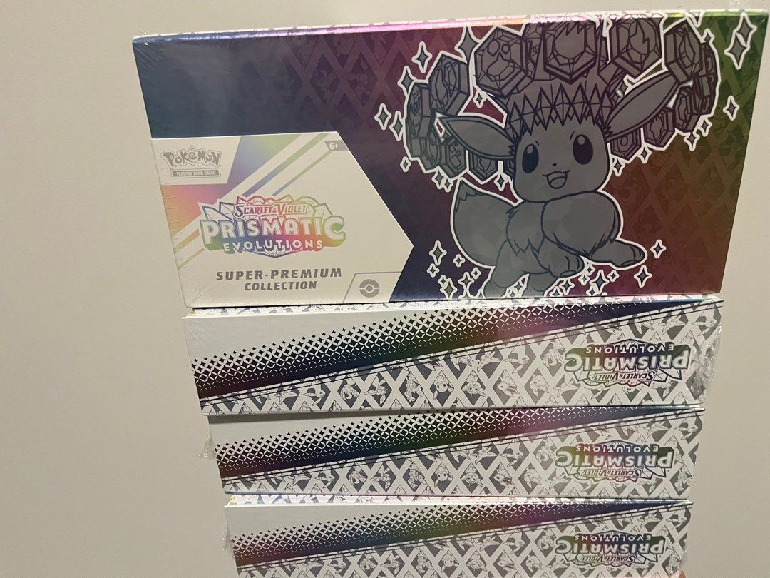 4 x ready stock prismatic evolution super premium collection super ...