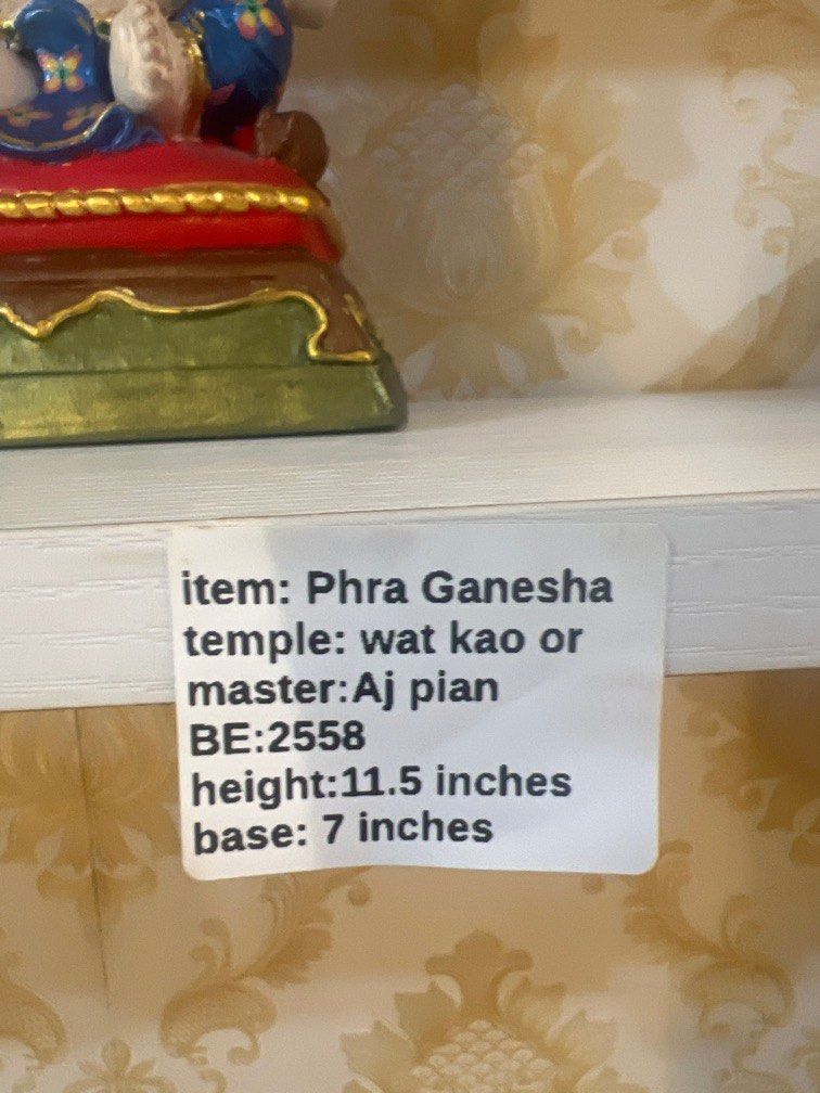 象神 Phra Pikanet Ganesha Bucha statue Buddha Buddhist Buddhism Phra holy ...