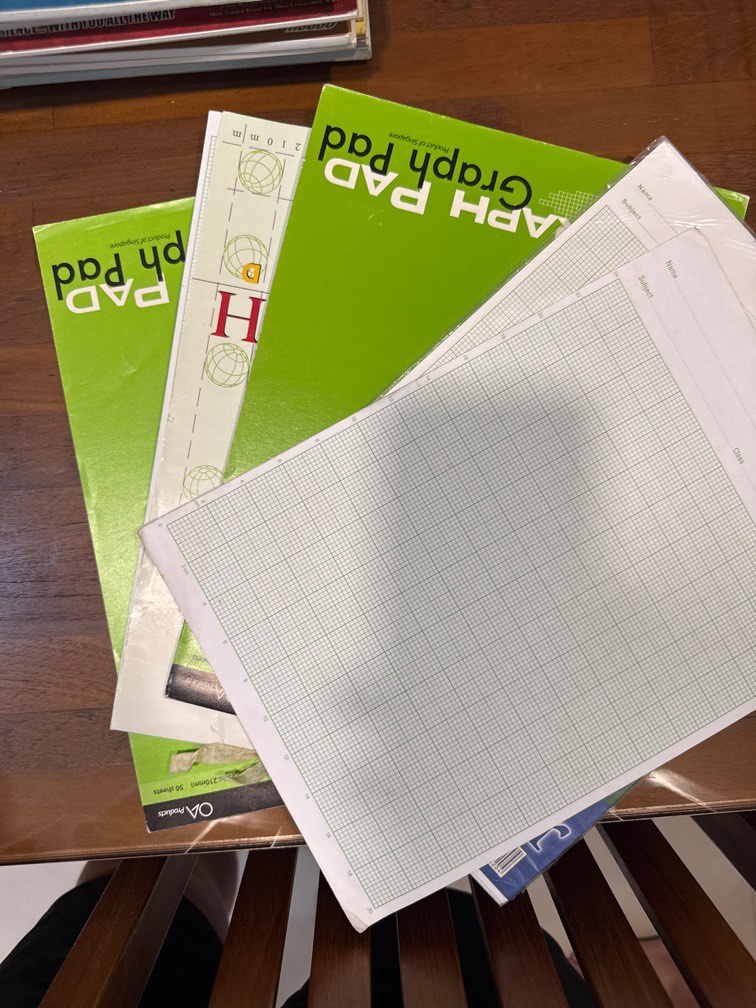 Assorted graph paper, foolscap and notebooks ALL FREE on Carousell