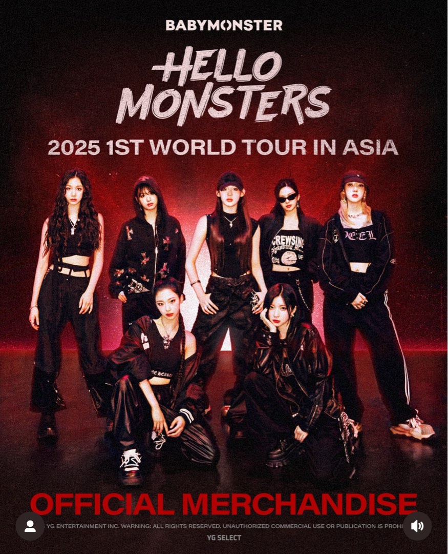 BABYMONSTER 1st World Tour In Asia Official Goods, Hobbies & Toys ...