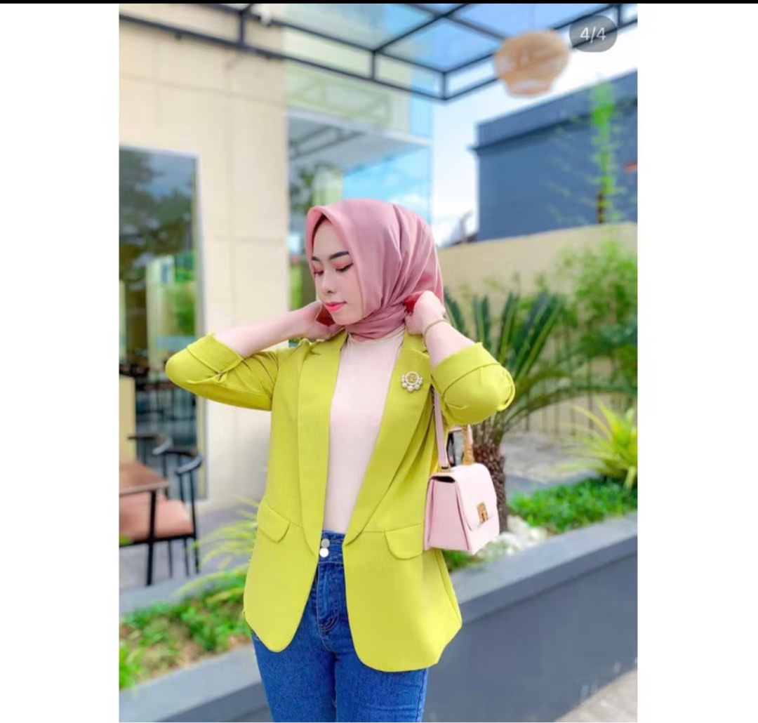 BLAZER FORMAL KERJA BLANIK UKURAN S, Fesyen Wanita, Pakaian Wanita ...