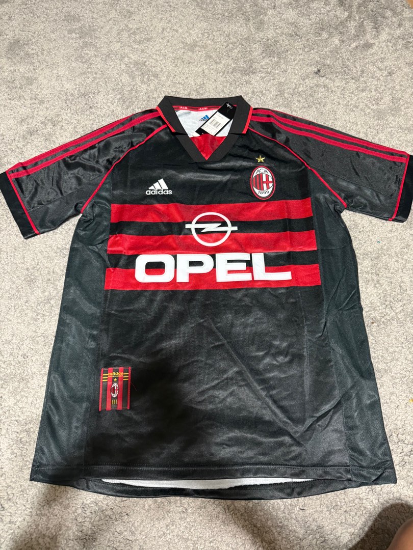 BNWT RETRO AC MILAN 98/99 SEASON, Men's Fashion, Activewear on Carousell