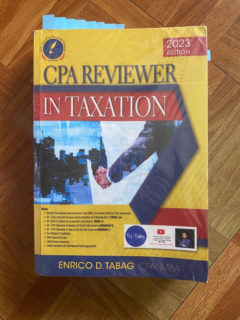 CPA Reviewer in Taxation by Tabag 2023 Edition, Hobbies & Toys, Books ...