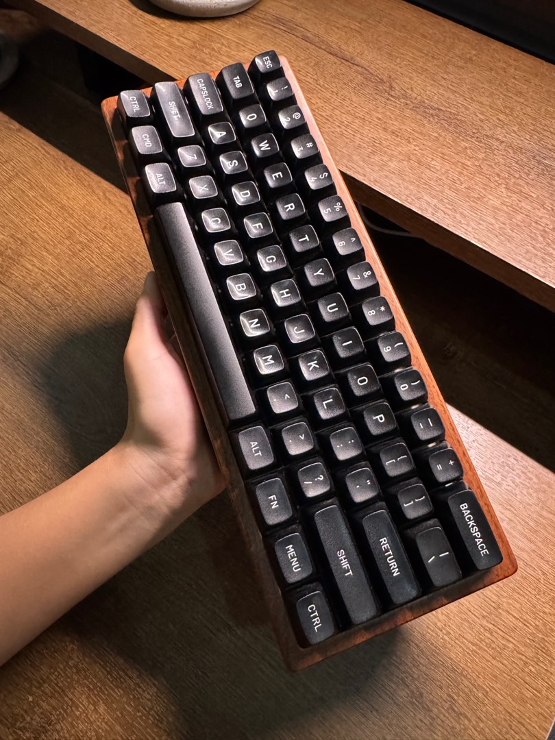 Custom Keyboard (Wood Case), Computers & Tech, Parts & Accessories ...