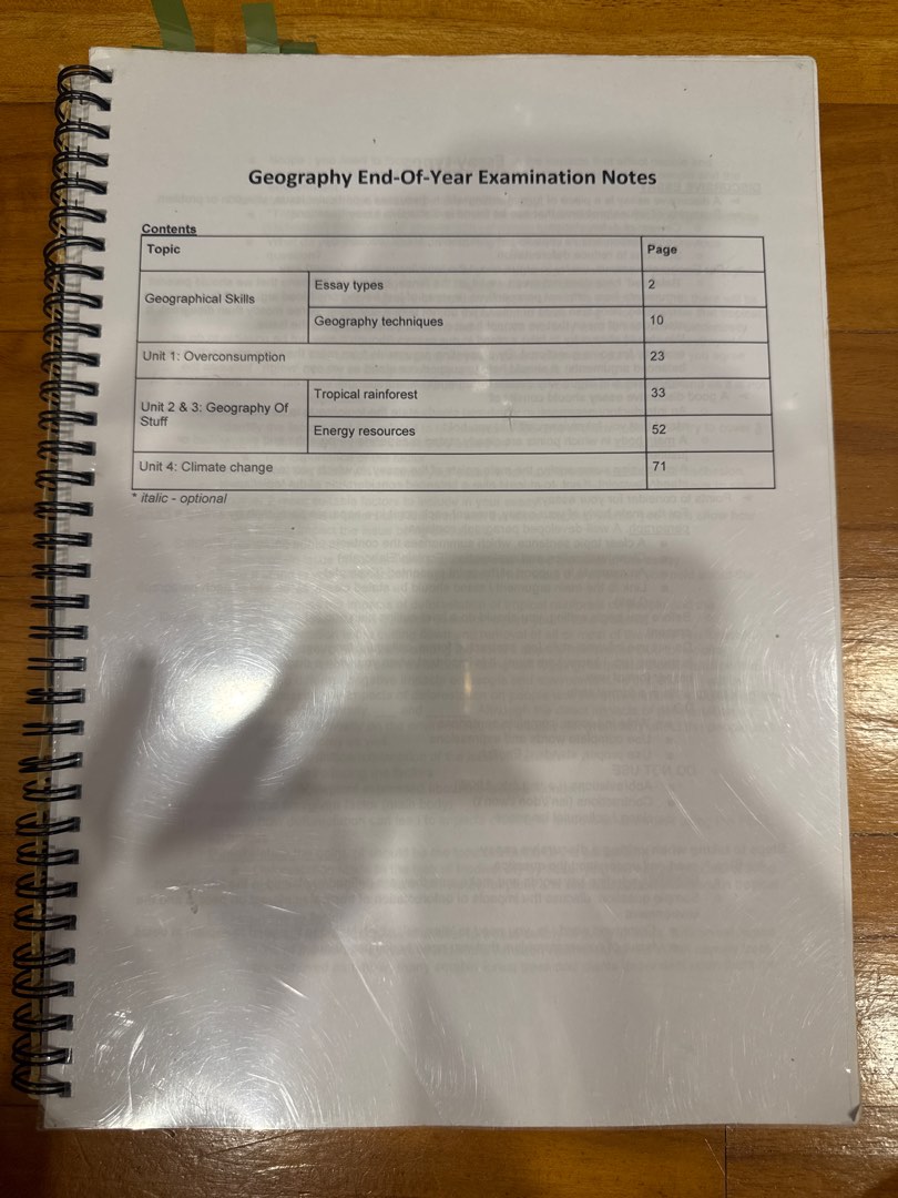 DHS Y1 Geography Notes (Bundle Set), Hobbies & Toys, Books & Magazines ...