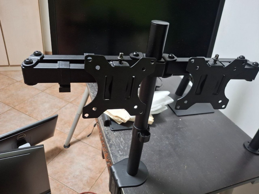 Dual Monitor Arm - Clamp Type., Computers & Tech, Parts & Accessories ...