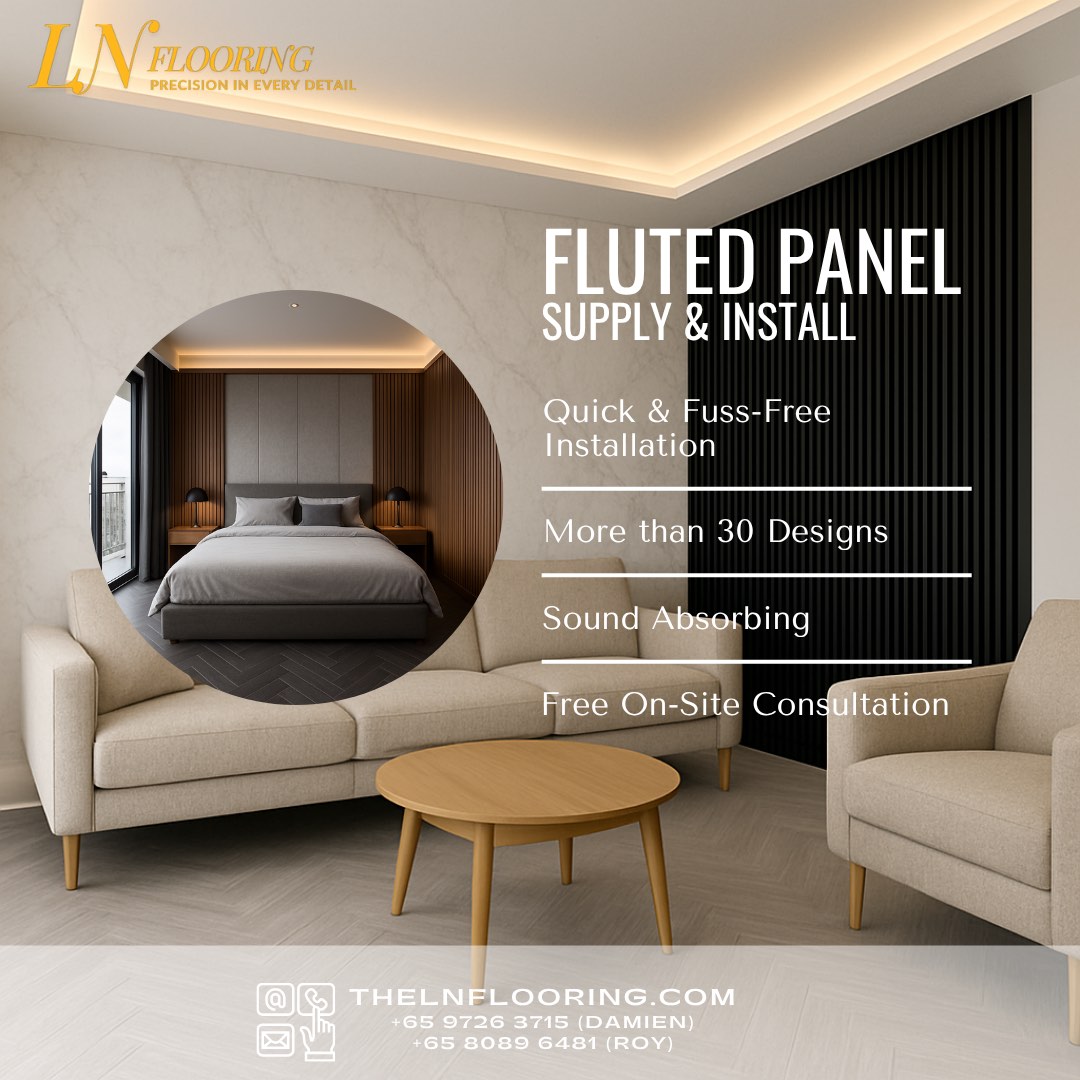 Fluted Panel / PVC Wall Panel / Supply & Install | Feature Wall ...