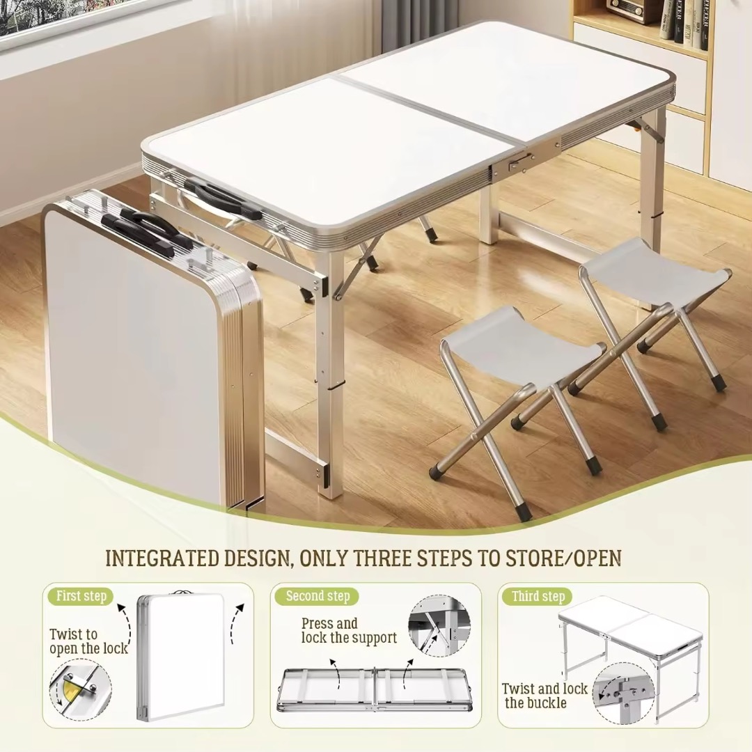 Foldable Dining Table | Portable Picnic Table | Foldable Table Chair ...