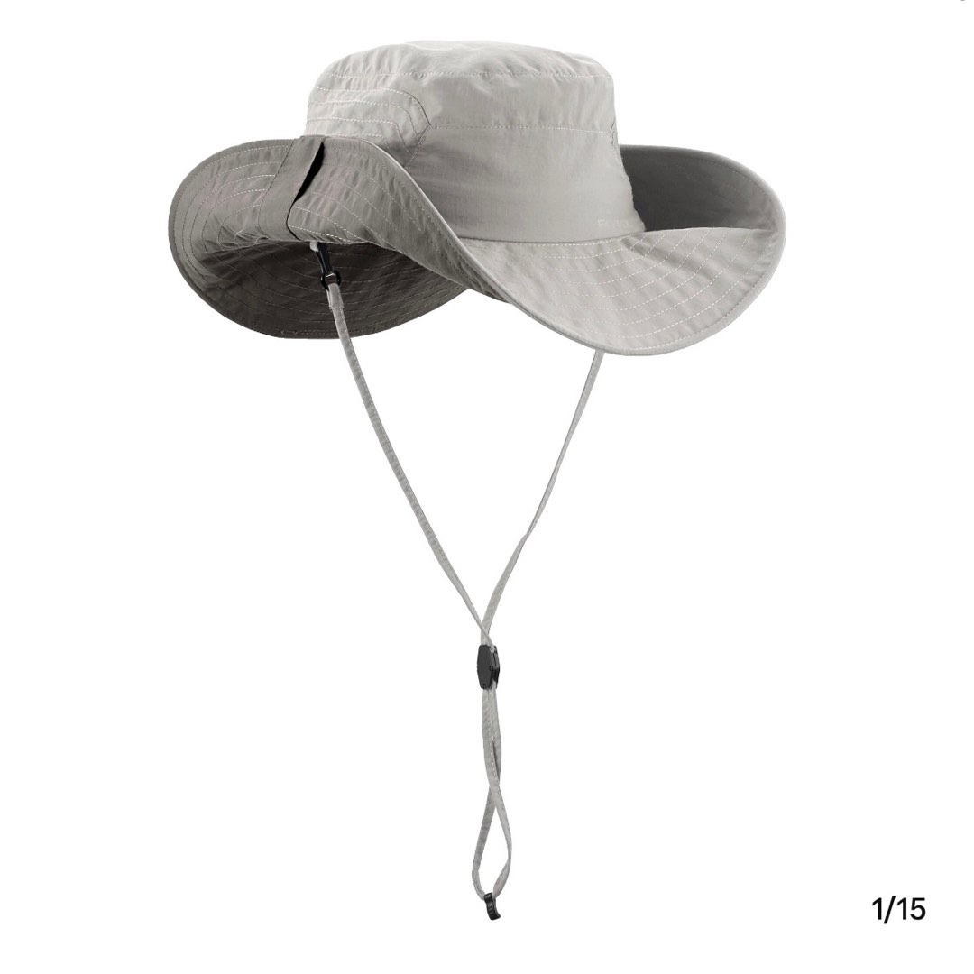 Forclaz mountain trekking hat trek 500 anti-uv beige, Women's Fashion ...