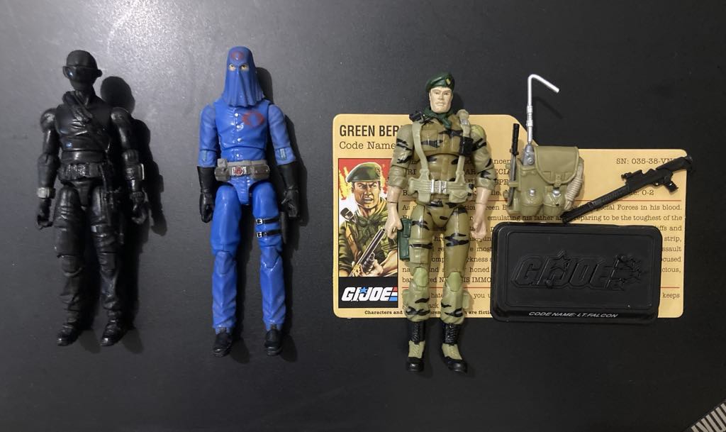 GI Joe 25th Anniv Action Figures - Snake Eyes | Cobra Commander | Lt ...