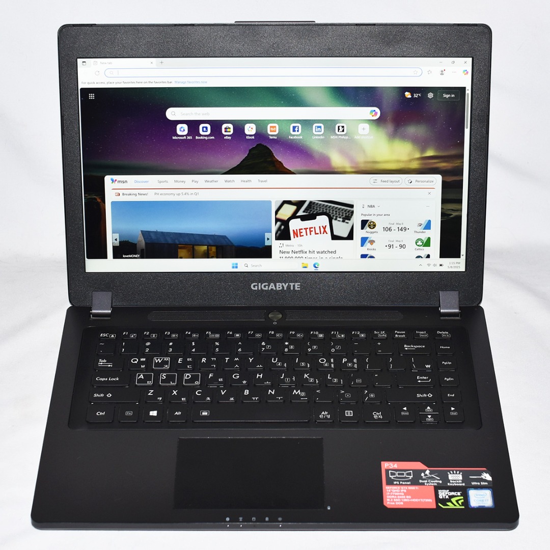 Gigabyte core i7 7th gen 14.1" gaming laptop (i7-7700HQ, 16GB Ram ...