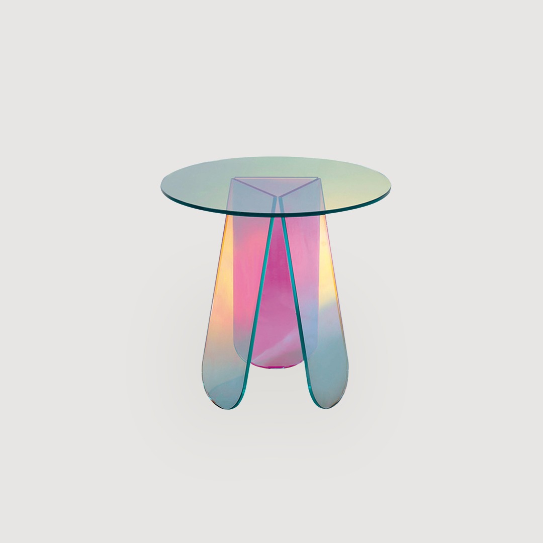 glas italia shimmer side table, Furniture & Home Living, Furniture, Tables & Sets on Carousell