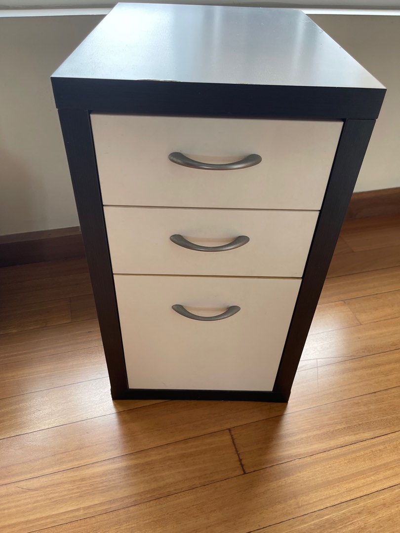 IKEA 3-tier Drawers with Wheels (Dark Brown), Furniture & Home Living ...