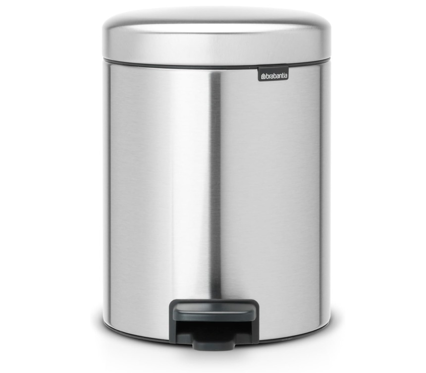 JE- Brabantia Pedal Bin NEWICON with Plastic Inner Bucket, Matt Steel ...