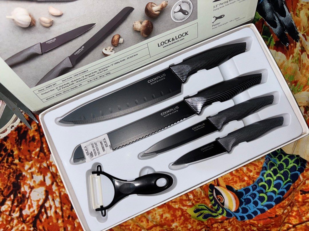 KNIFE SET LOCK&LOCK LOCKNLOCK ISI 5PCS, Perabotan Rumah di Carousell