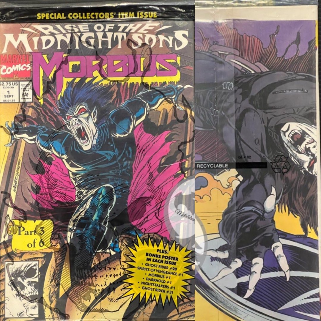 Marvel Rise of the Midnight Sons | Morbius Issue #1 Polybag Sealed ...