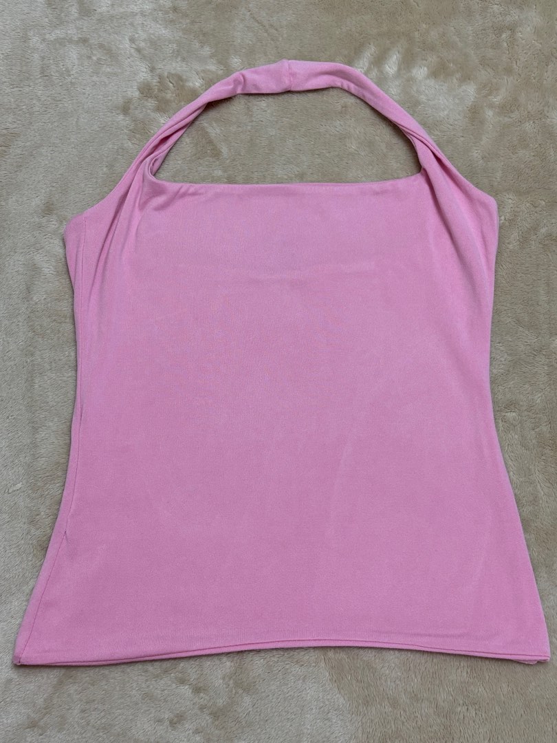 Mera Matilda Baby Pink Halter Top, Women's Fashion, Tops, Others Tops ...