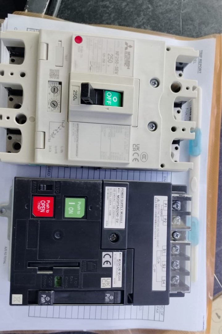 Mitsubishi 250A 3 Pole MCCB 36KA 415V, TV & Home Appliances, Electrical ...