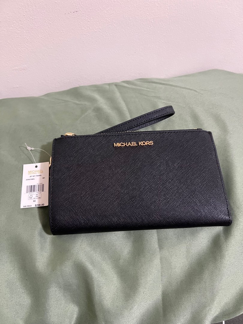 MK Jet Set Travel double zip wallet, Women's Fashion, Bags & Wallets ...