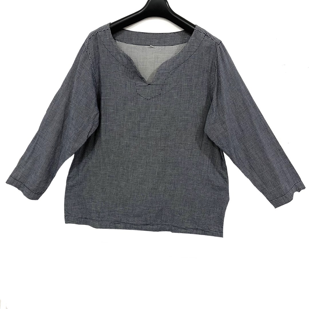 Muji 100% Organic Indian Cotton Dark Blue Tops, Women's Fashion, Tops, Shirts on Carousell