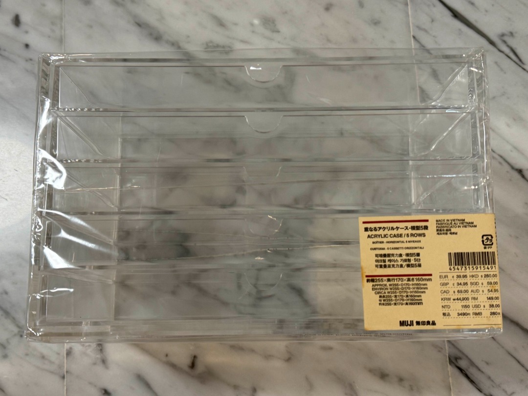 Muji Acrylic Case (5 rows), Furniture & Home Living, Home Improvement ...