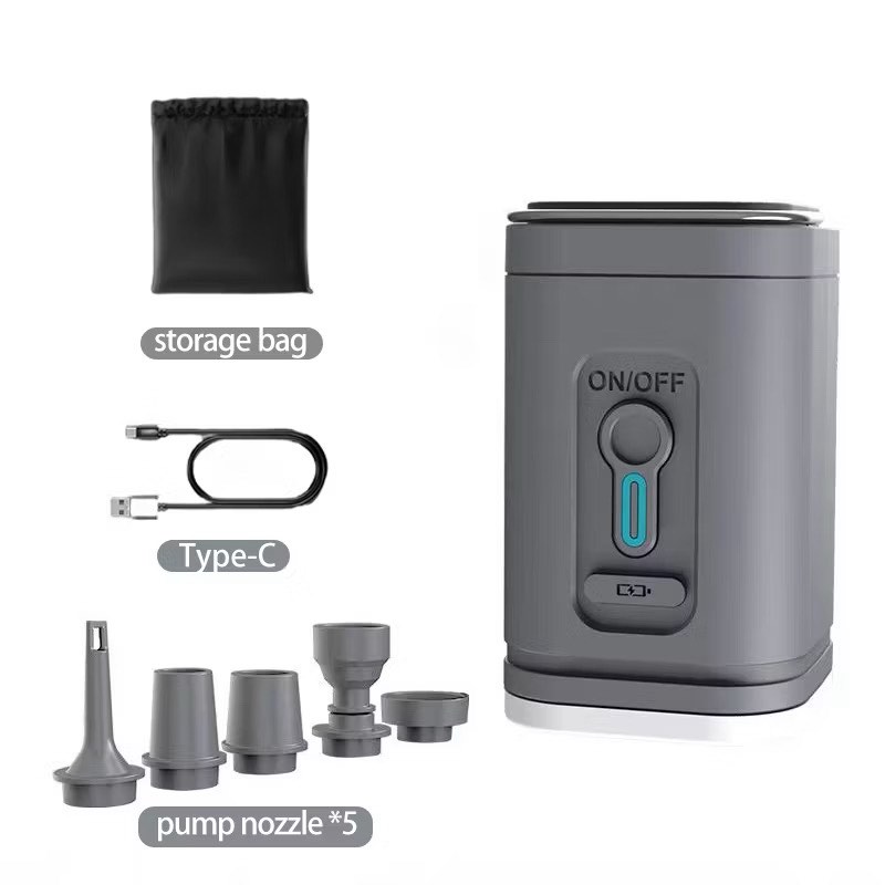 Portable Rechargeable Air Pump-Inflate Deflate Pump with Camping Light ...