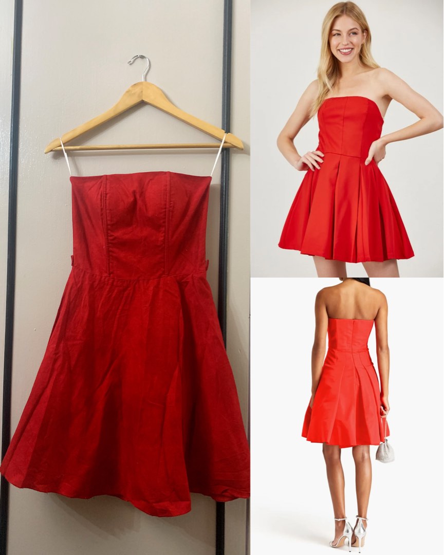 RED COCKTAIL GOWN| TUBE DRESS |ELEGANT EVENTS PARTY DRESS|WEDDING GUEST ...