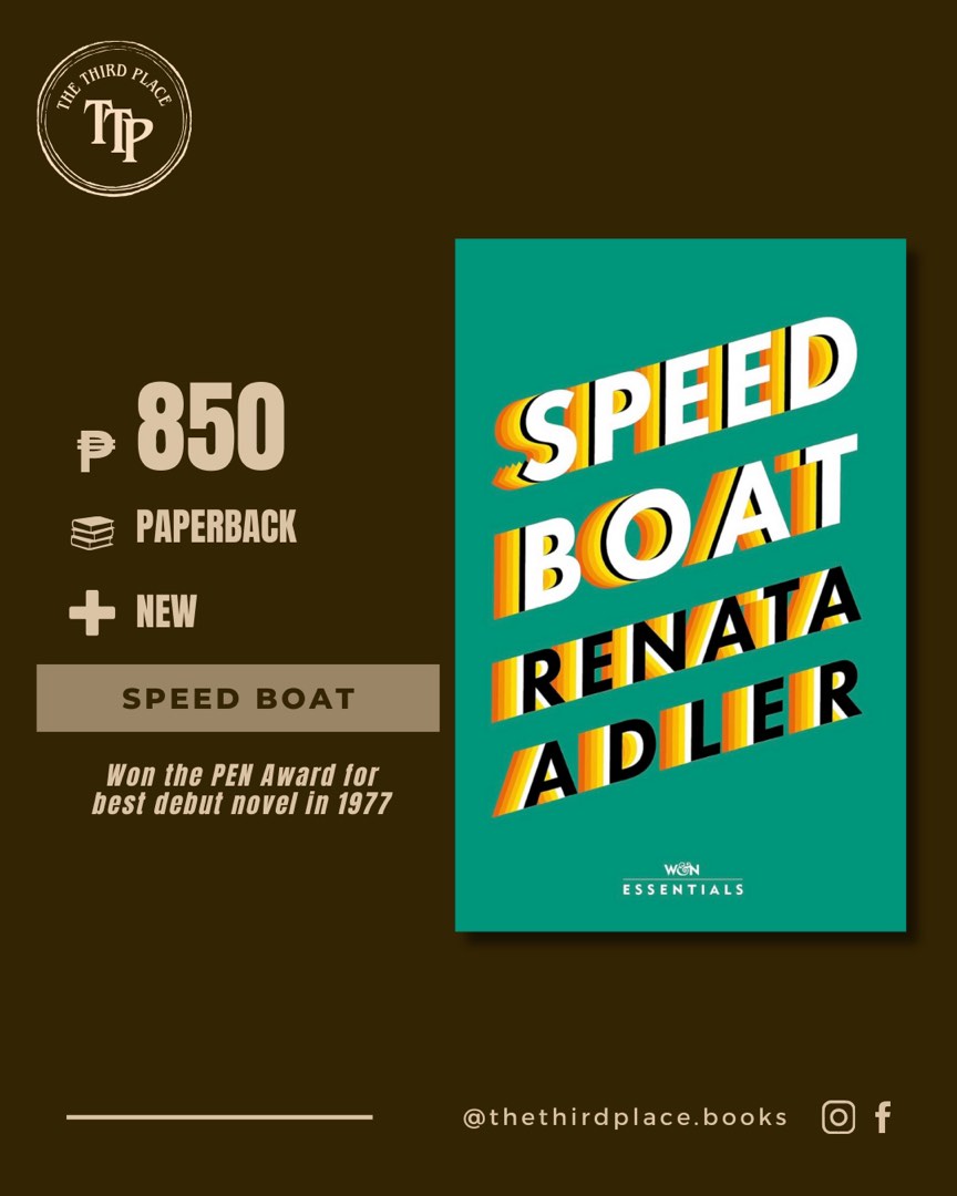 Speedboat by Renata Adler, Hobbies & Toys, Books & Magazines, Fiction ...
