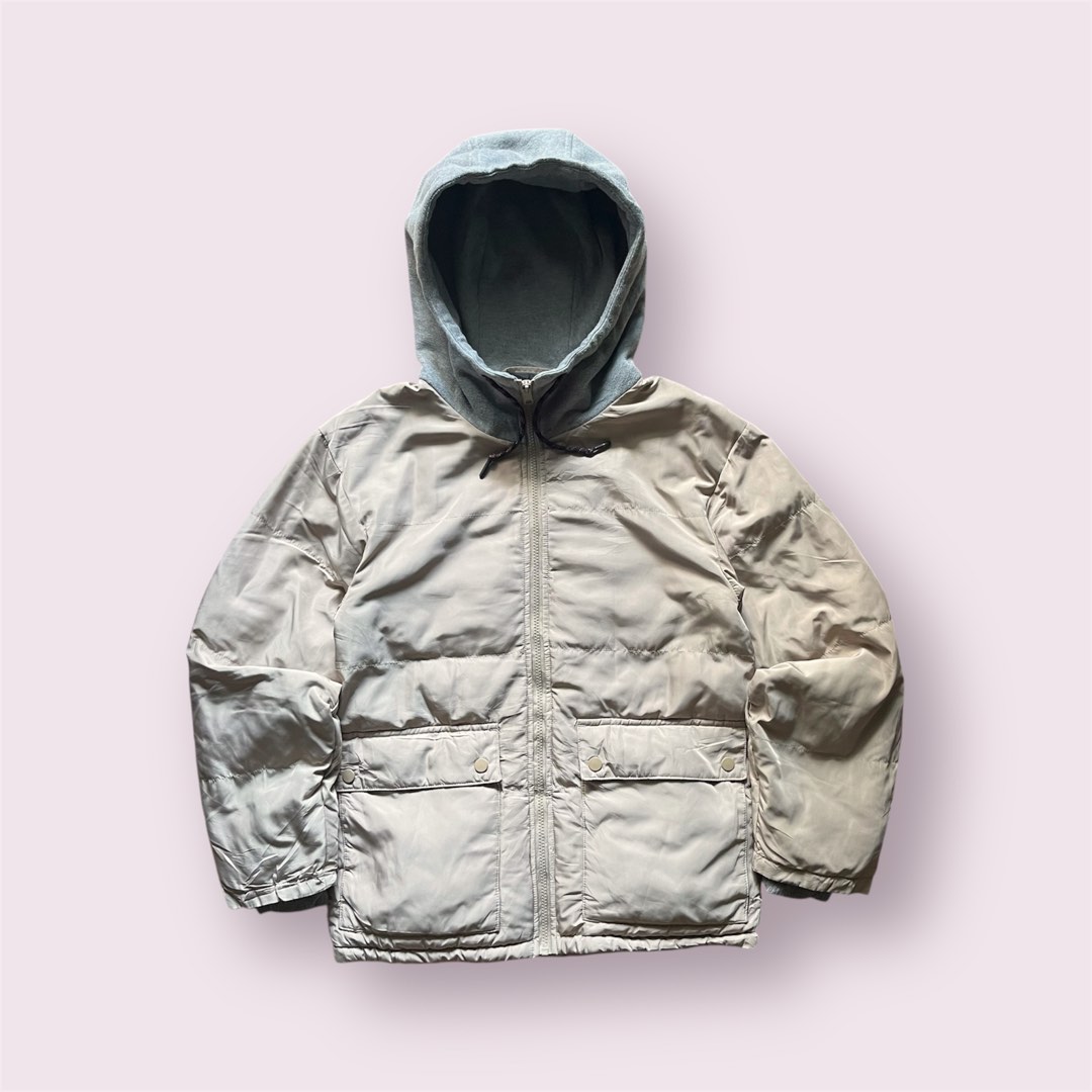 uniqlo puffer fleece jacket, Fesyen Pria, Pakaian , Baju Luaran di ...