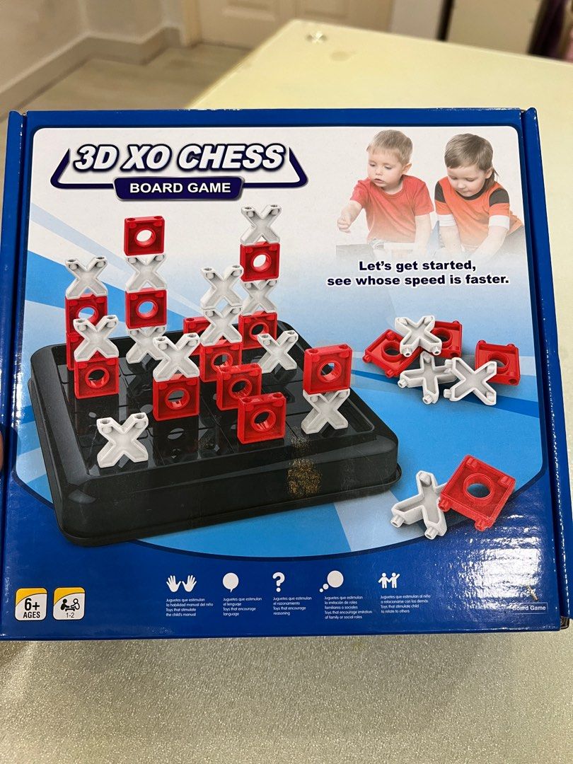 3D XO Chess Board Game, Hobbies & Toys, Toys & Games on Carousell