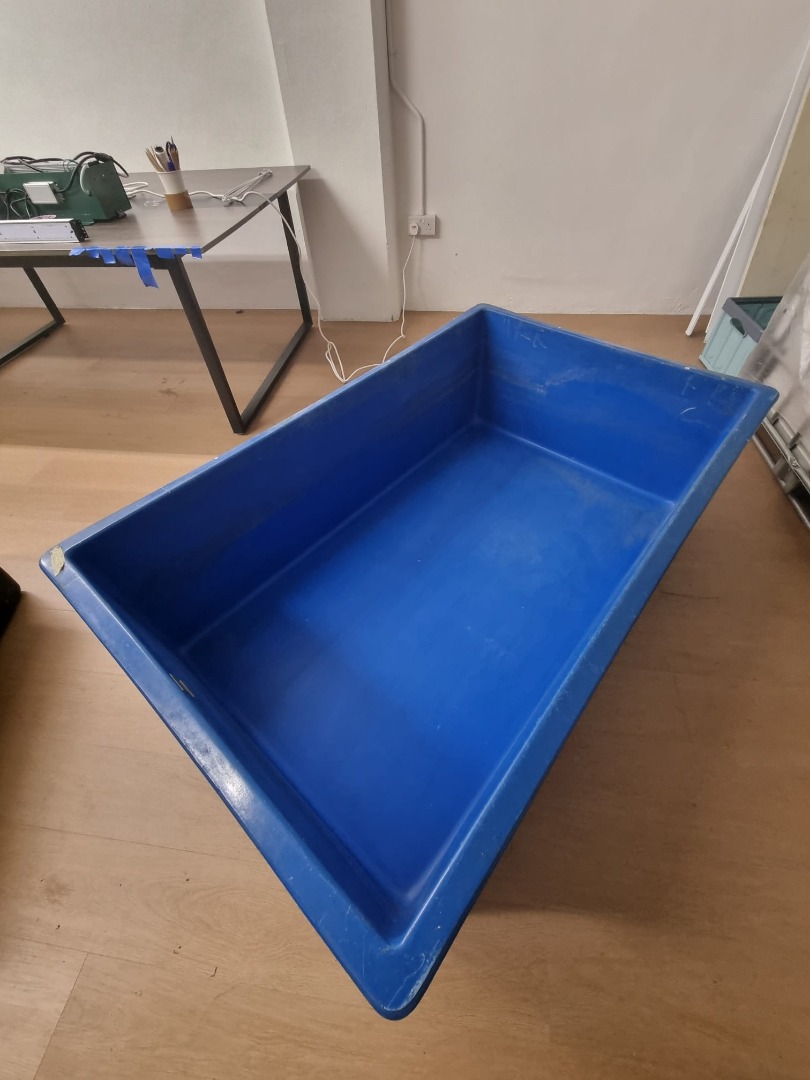 750L Blue Open Top Plastic Container, Furniture & Home Living ...