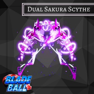 Blade Ball Weapon || Dual Sakura Scythe, Video Gaming, Gaming ...