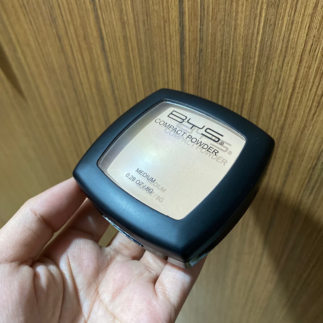 BYS Pressed Compact Powder 2 Layer with Sponge in Medium, Beauty ...