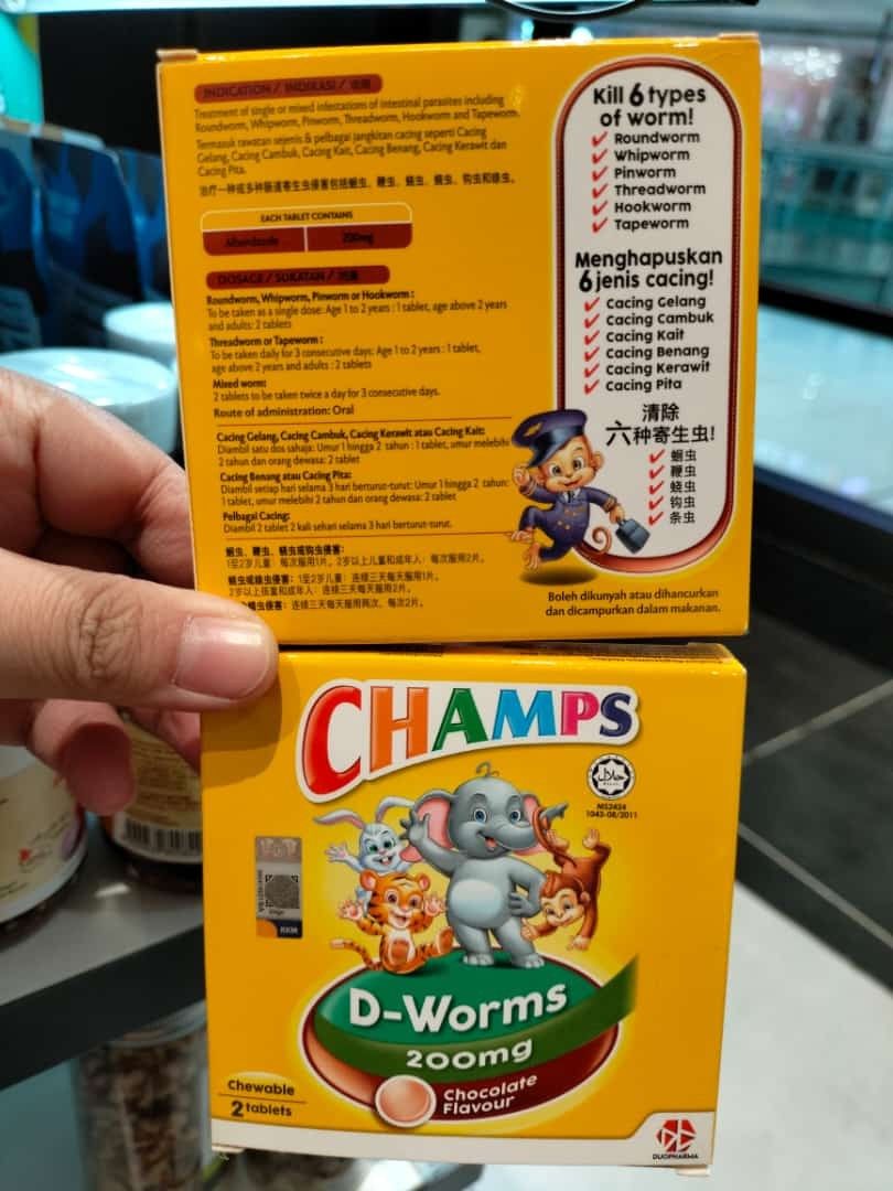 Champs d-worms 200mg Obat Cacing Anak, Bayi & Anak, Lainnya di Carousell